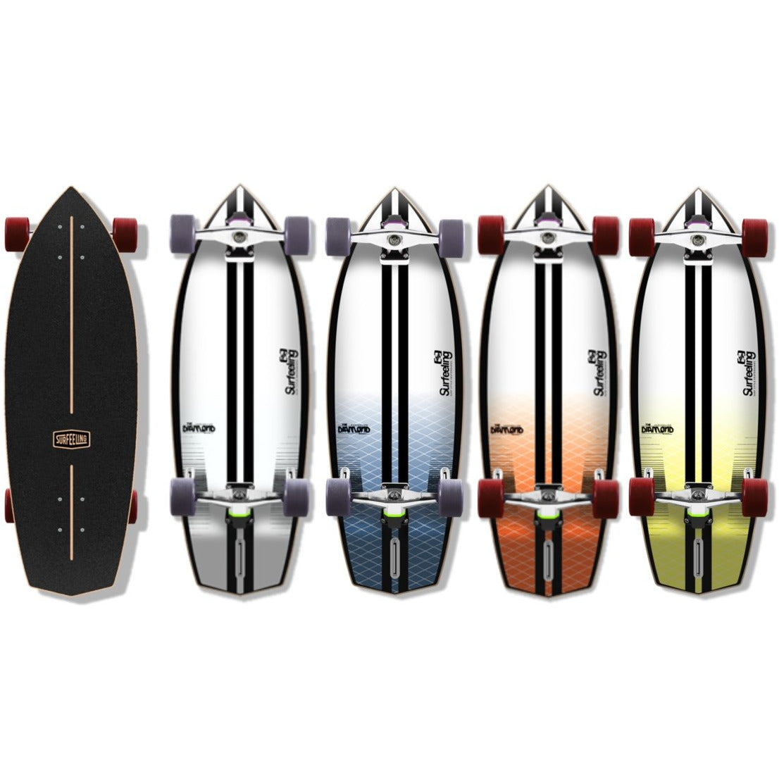Surfeeling USA The Diamond Surfboard Series Skateboard